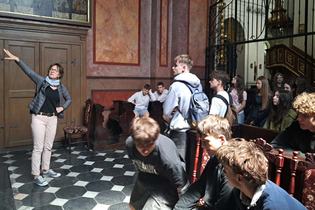 Klasa 1d na wyjściu edukacyjnym pt. „Śladami barokowego Krakowa”